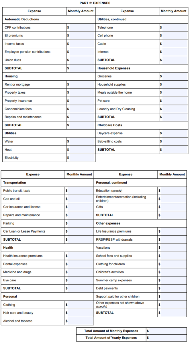 Form 13: Financial Statement - Elgin-Oxford Legal Clinic